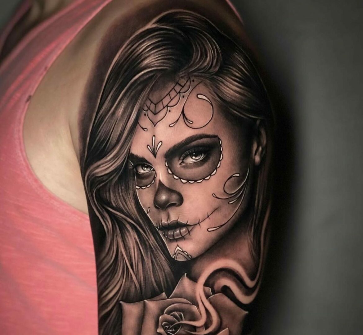 11+ Female Sugar Skull Tattoo Ideas That Will Blow Your Mind!