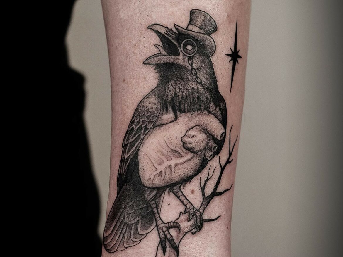 10 BEST RAVEN TATTOO IDEAS WE'VE SEEN IN 2024