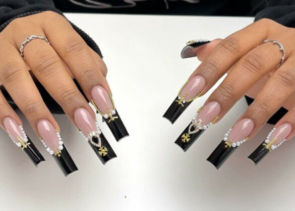 Explore 60 Stunning Black Acrylic Nail Designs for 2024