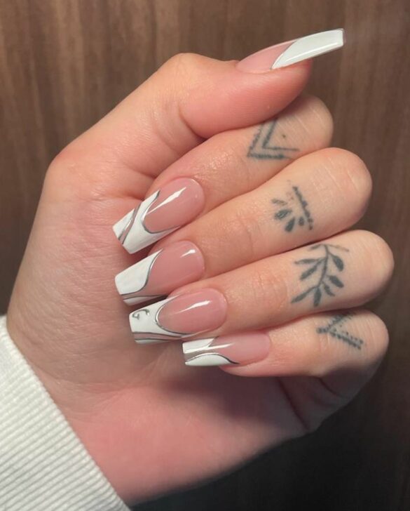40 Latest White Tip Nail Ideas To Try In 2023! - alexie