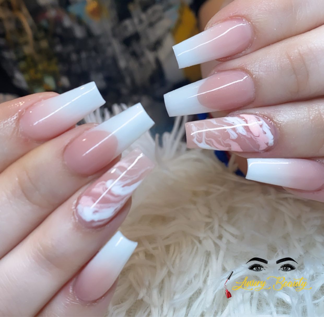 Discover 35 Pink Marble Nail Designs of 2024