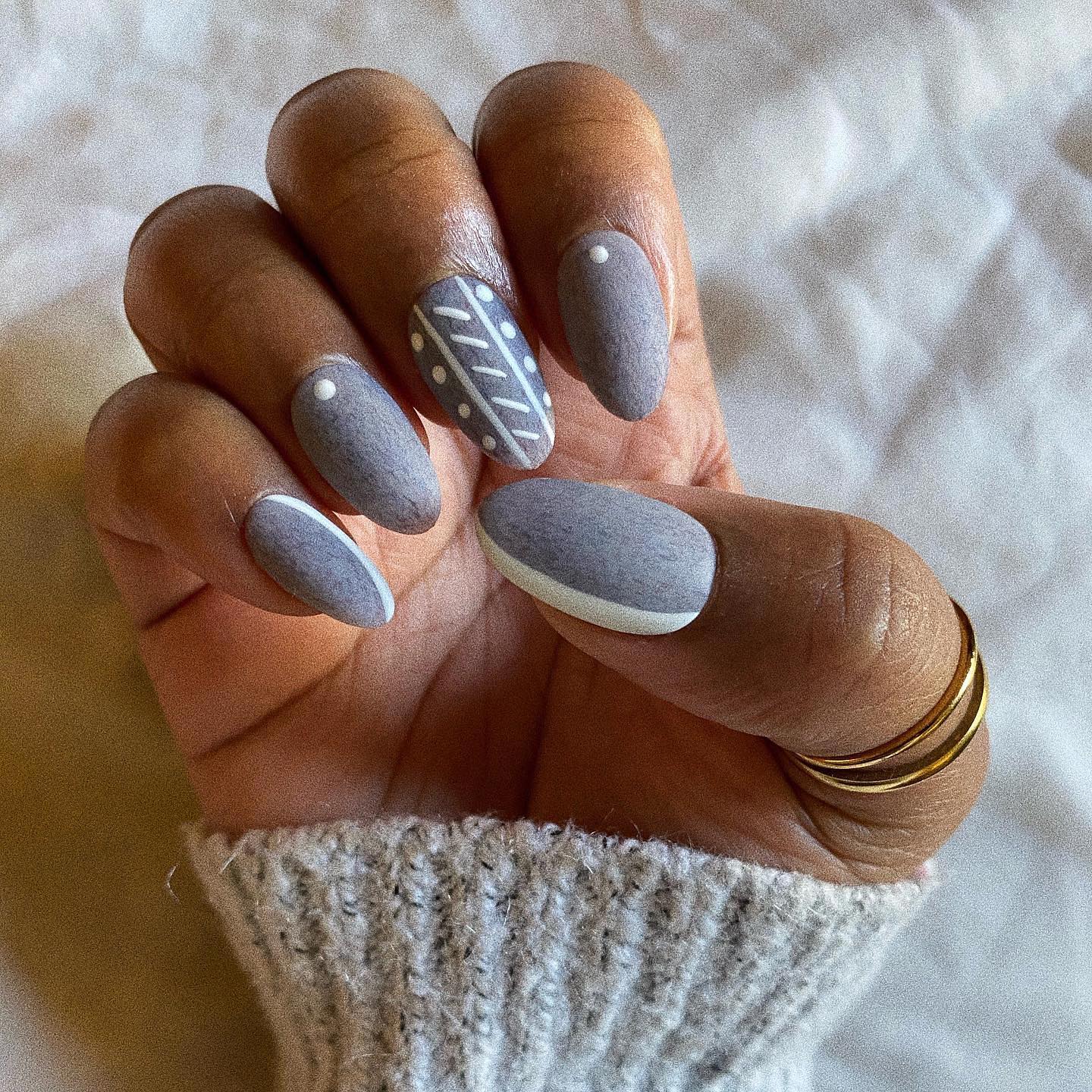 Stay Cozy with 25 Sweater Nail Ideas in 2024