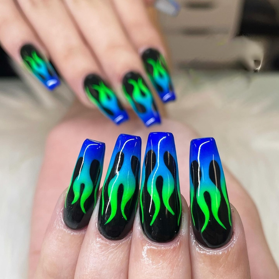 50 Latest Flame Nail Designs to Try In 2024!