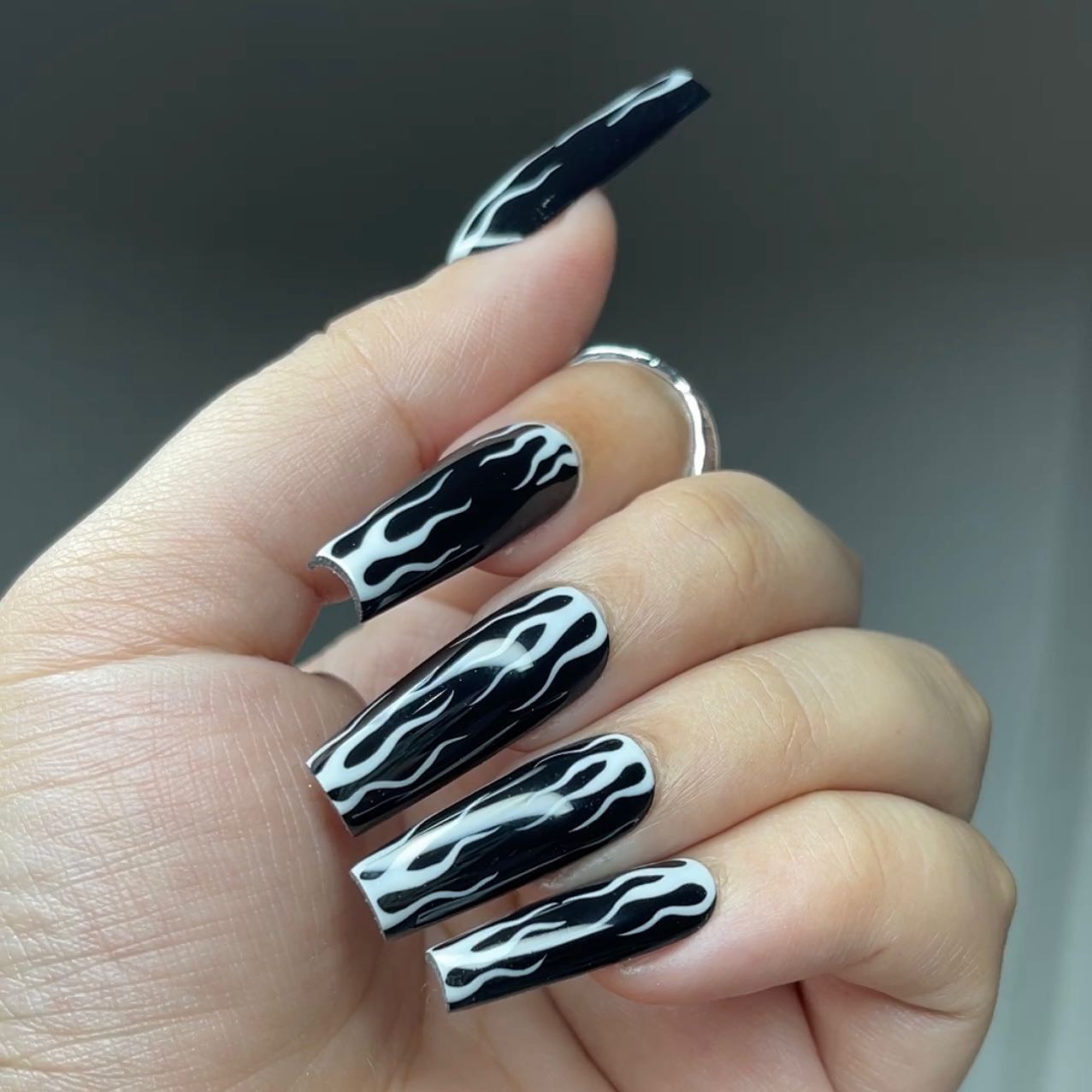40 Latest Black Coffin Nail Designs To Try In 2024!