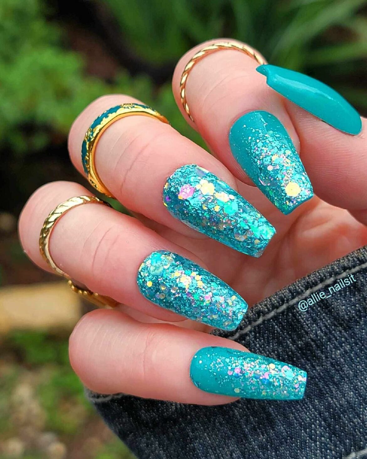 Dive into 60 Turquoise Nail Designs of 2024