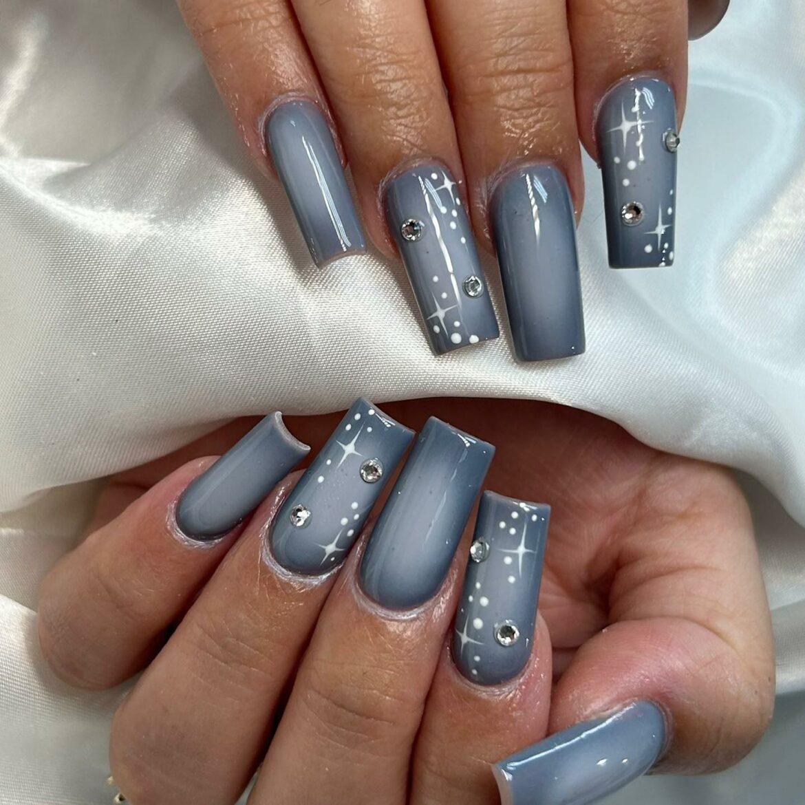 45 Latest Nails With Rhinestones Designs To Try In 2024!