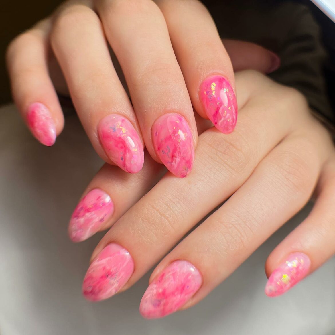 Discover 35 Pink Marble Nail Designs of 2024