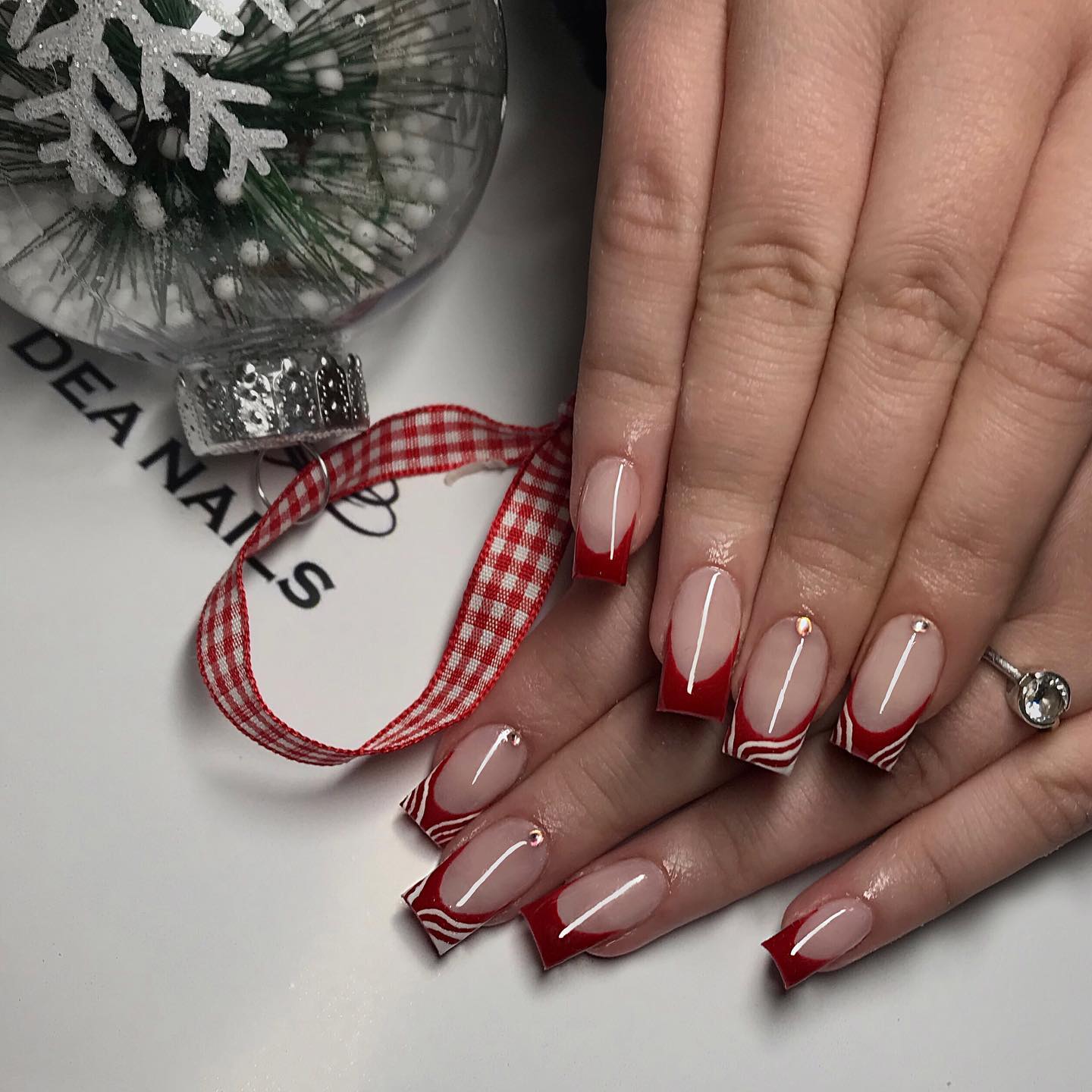 Explore 40 Red French Tip Nail Designs for 2024