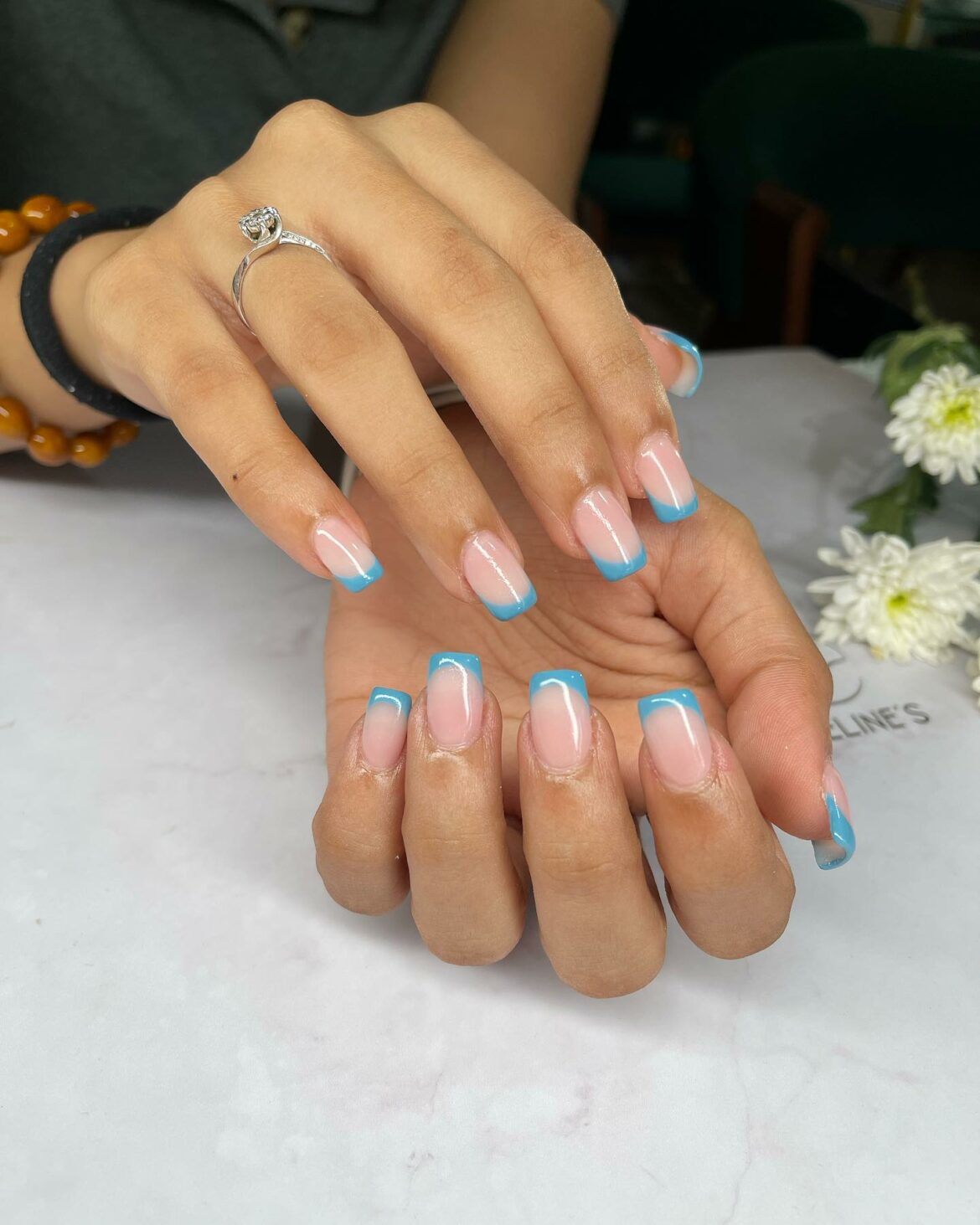 30 Blue French Tip Nail Ideas To Try In 2024!