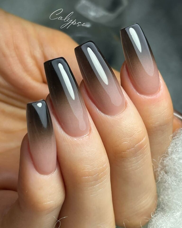 44 Latest Black Ombré Nail Designs To Try In 2024!