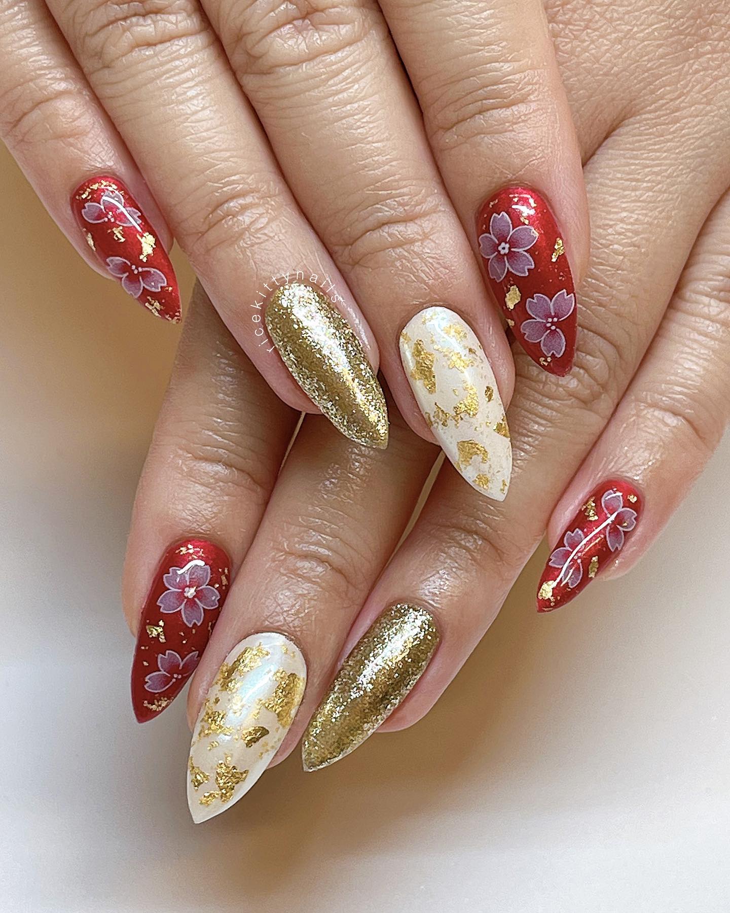 34 Latest Red and Gold Nail Designs To Try In 2024!