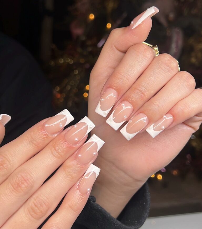 32 Latest Square French Nail Designs To Try In 2024!