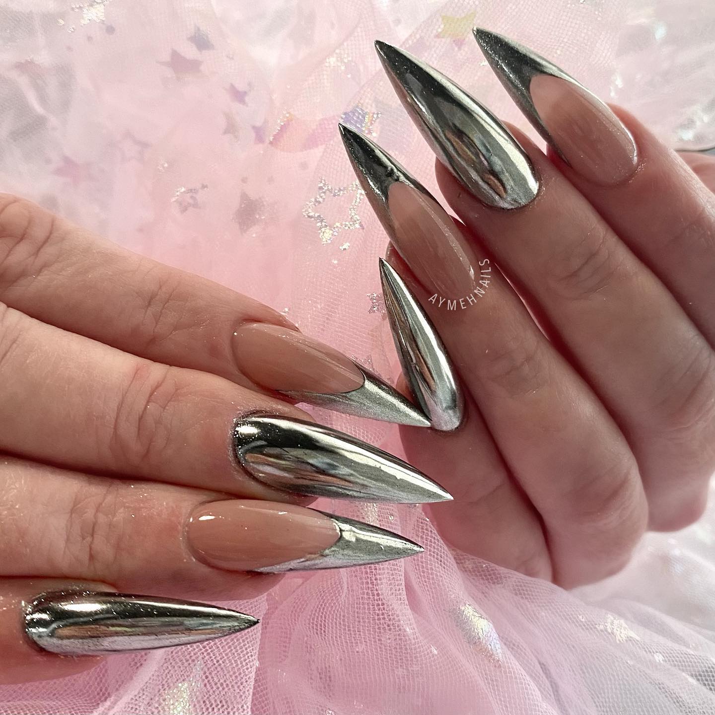 20 Latest Silver French Nail Ideas To Try In 2024!
