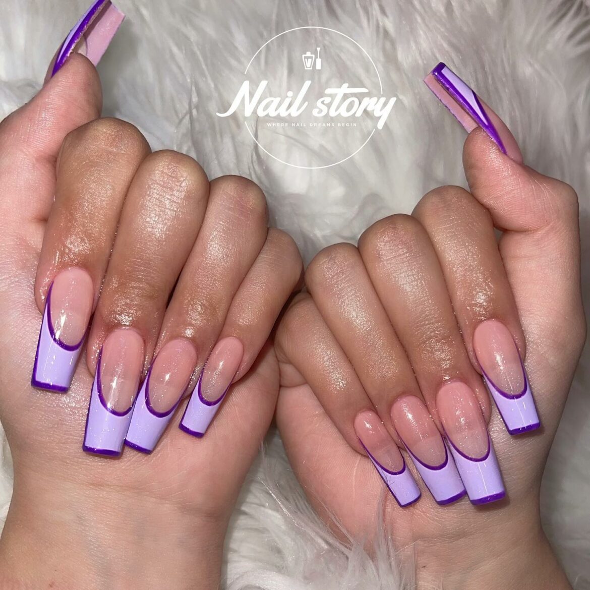 Explore 30 Purple Coffin Nail Designs in 2024