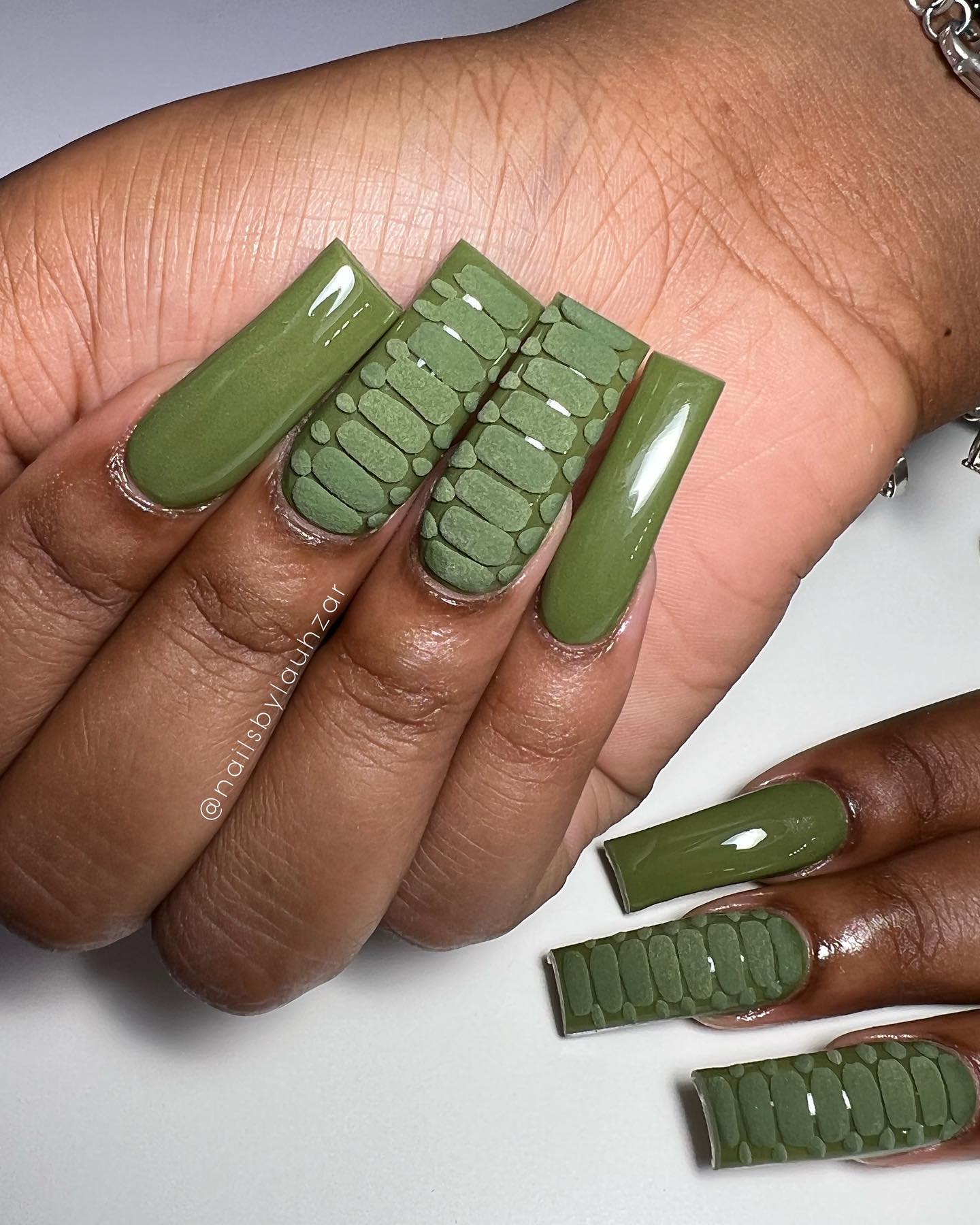 Explore 44 Olive Green Nail Designs in 2024