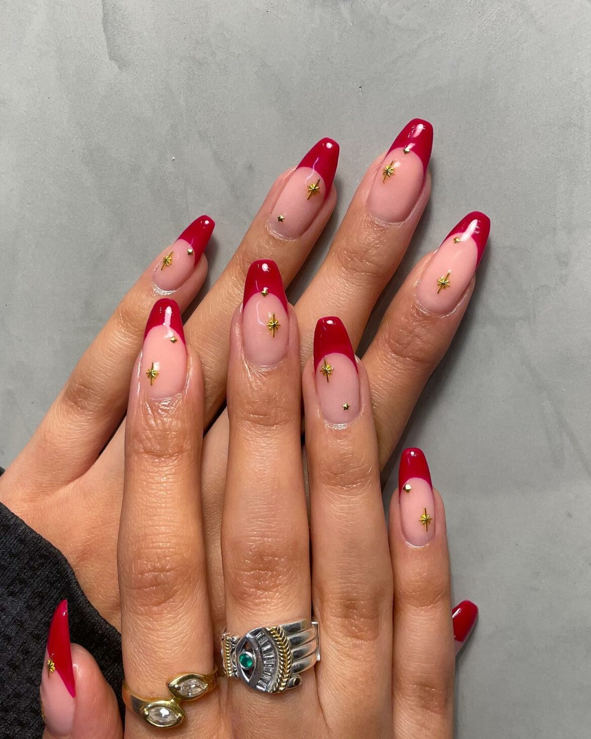 34 Latest Red and Gold Nail Designs To Try In 2024!
