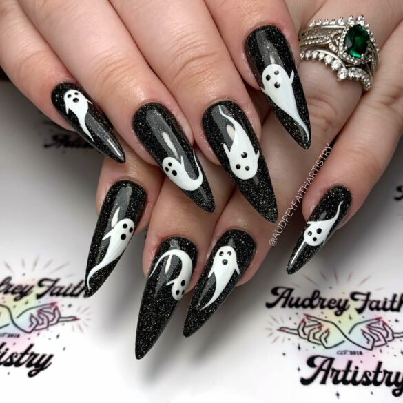 Get Haunting with 39 Ghost Nail Designs for 2024