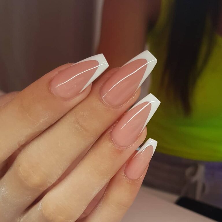 Try 50 Coffin French Tip Nail Designs in 2024