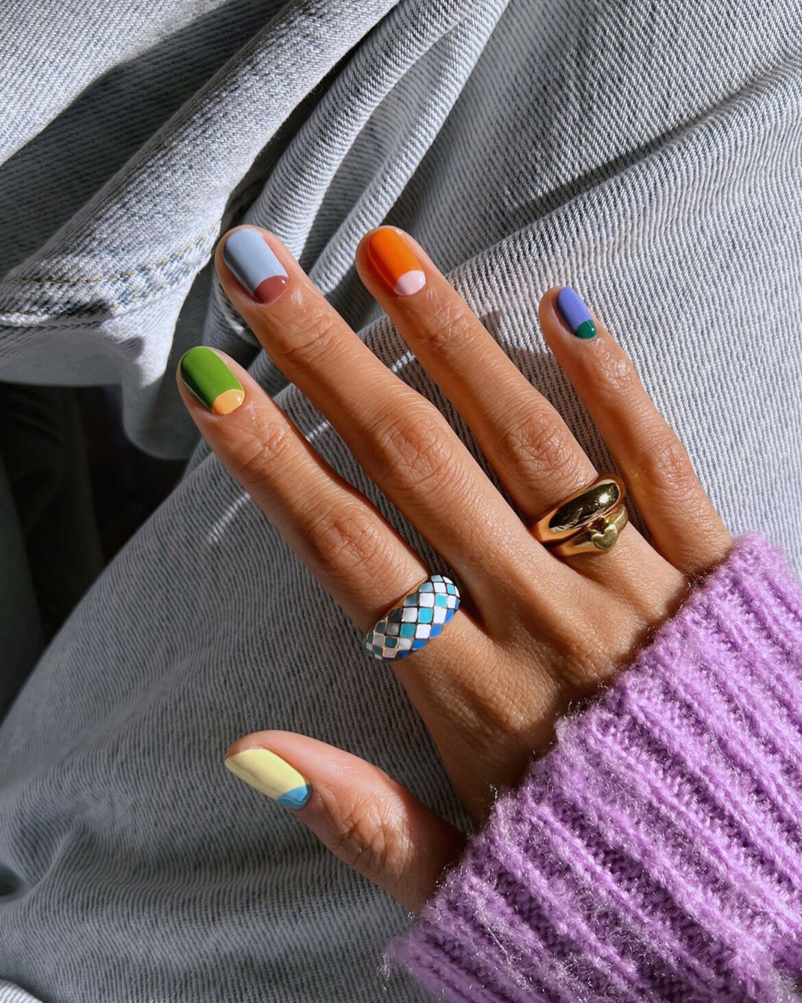 20 Latest Multi Colored Nail Designs To Try In 2024