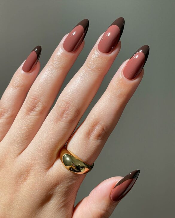 40 Latest Brown French Tip Nail Ideas To Try in 2024!
