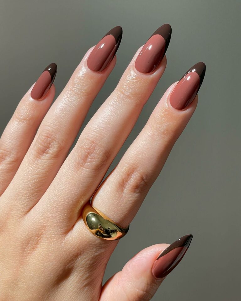 40 Latest Brown French Tip Nail Ideas To Try in 2024!