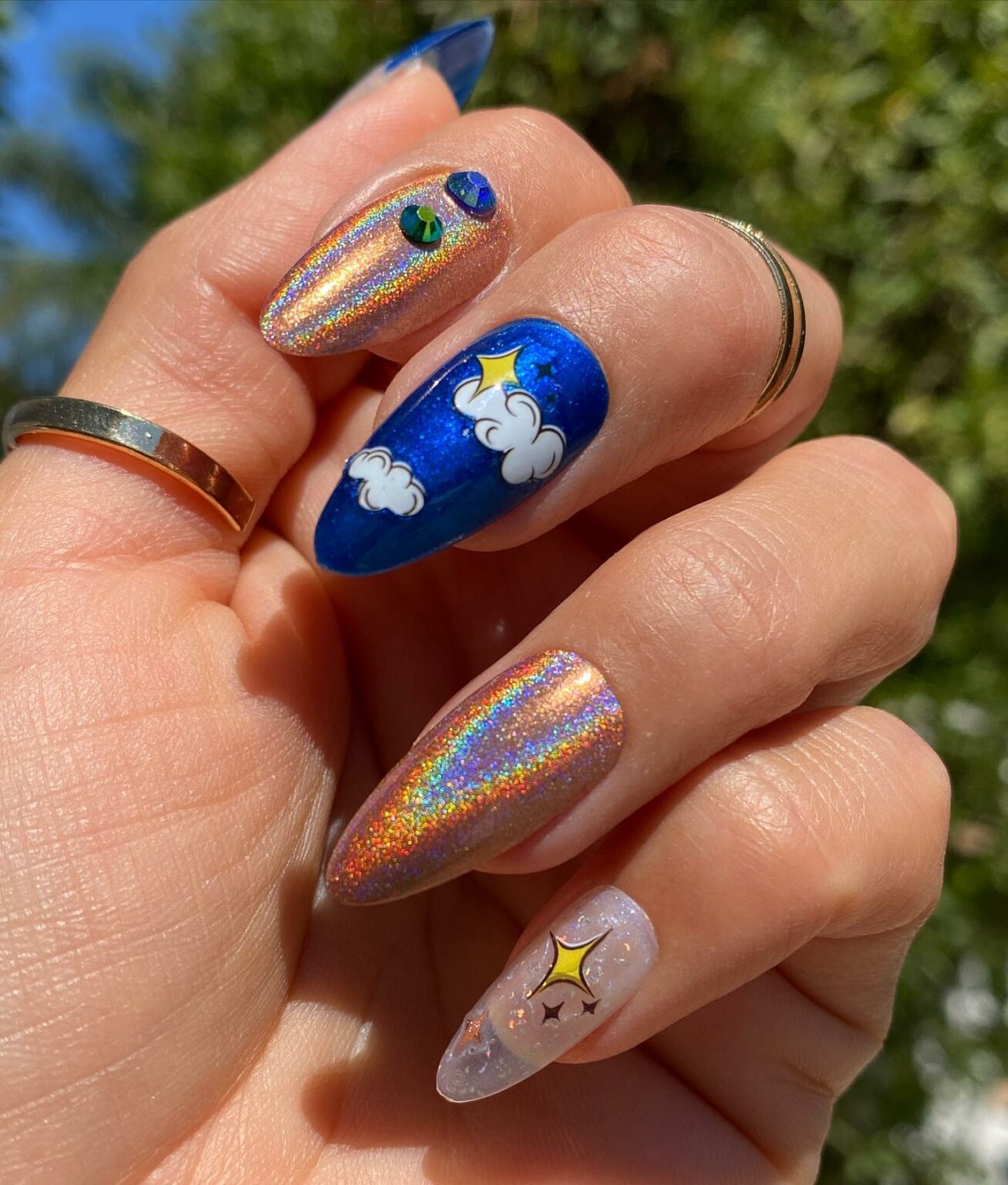 Shimmer with 30 Holographic Nail Designs in 2024