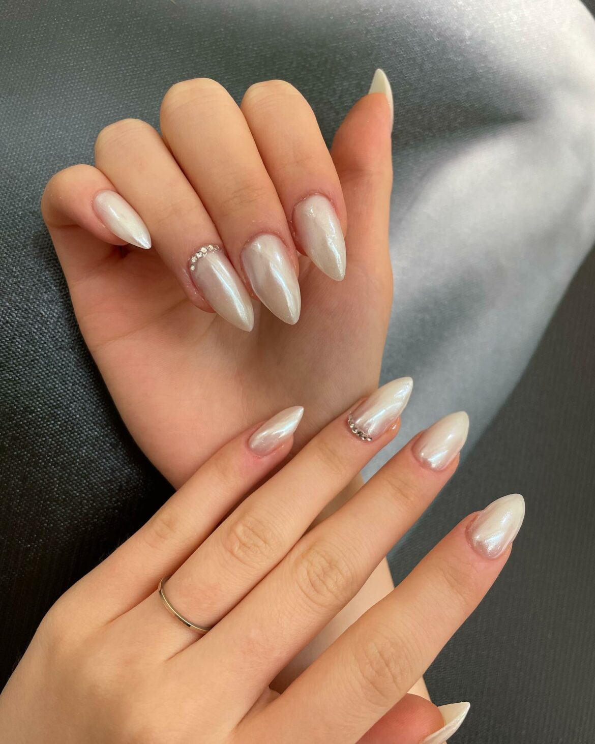 Glow with 20 Pearl White Nail Designs in 2024