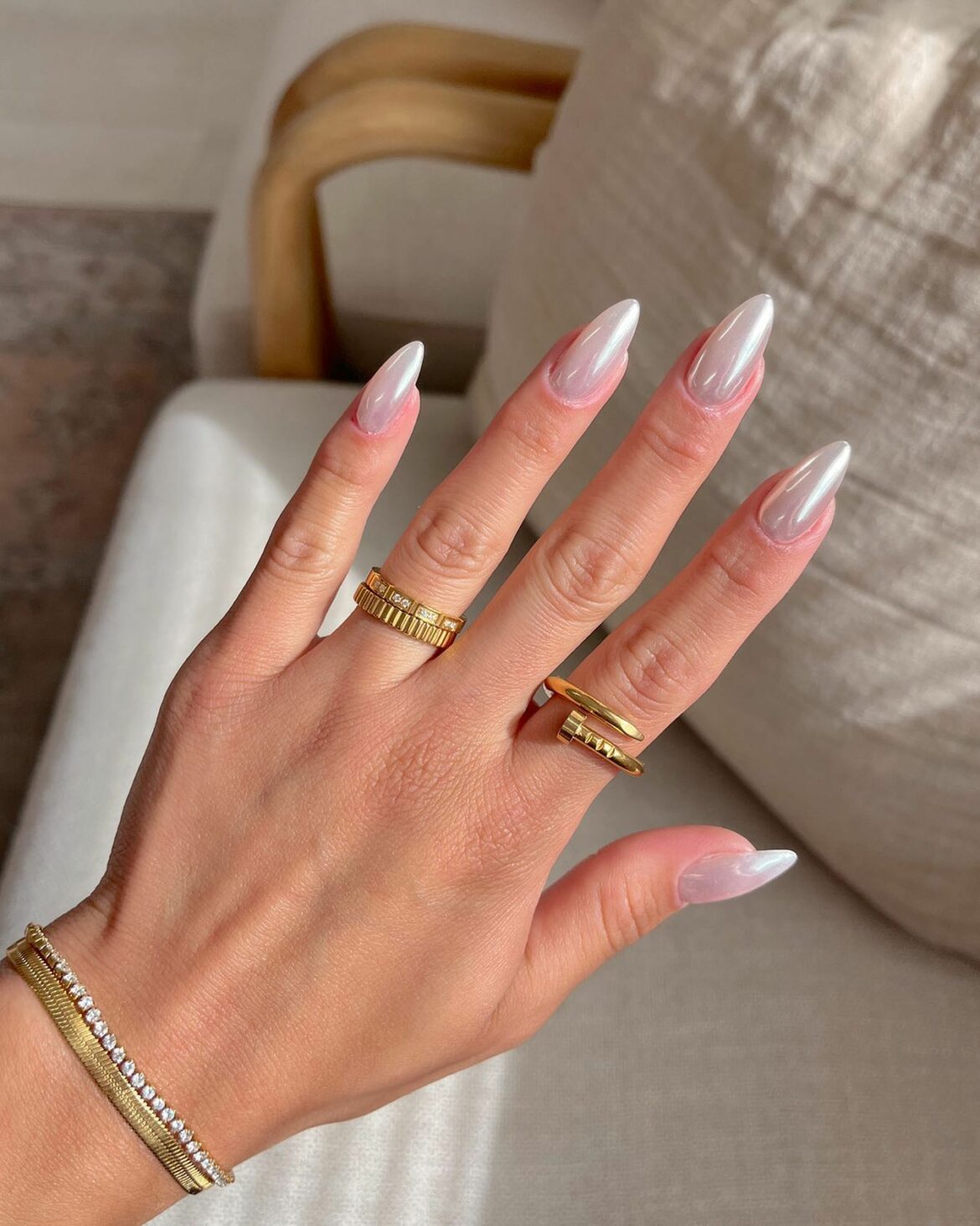 Glow with 20 Pearl White Nail Designs in 2024