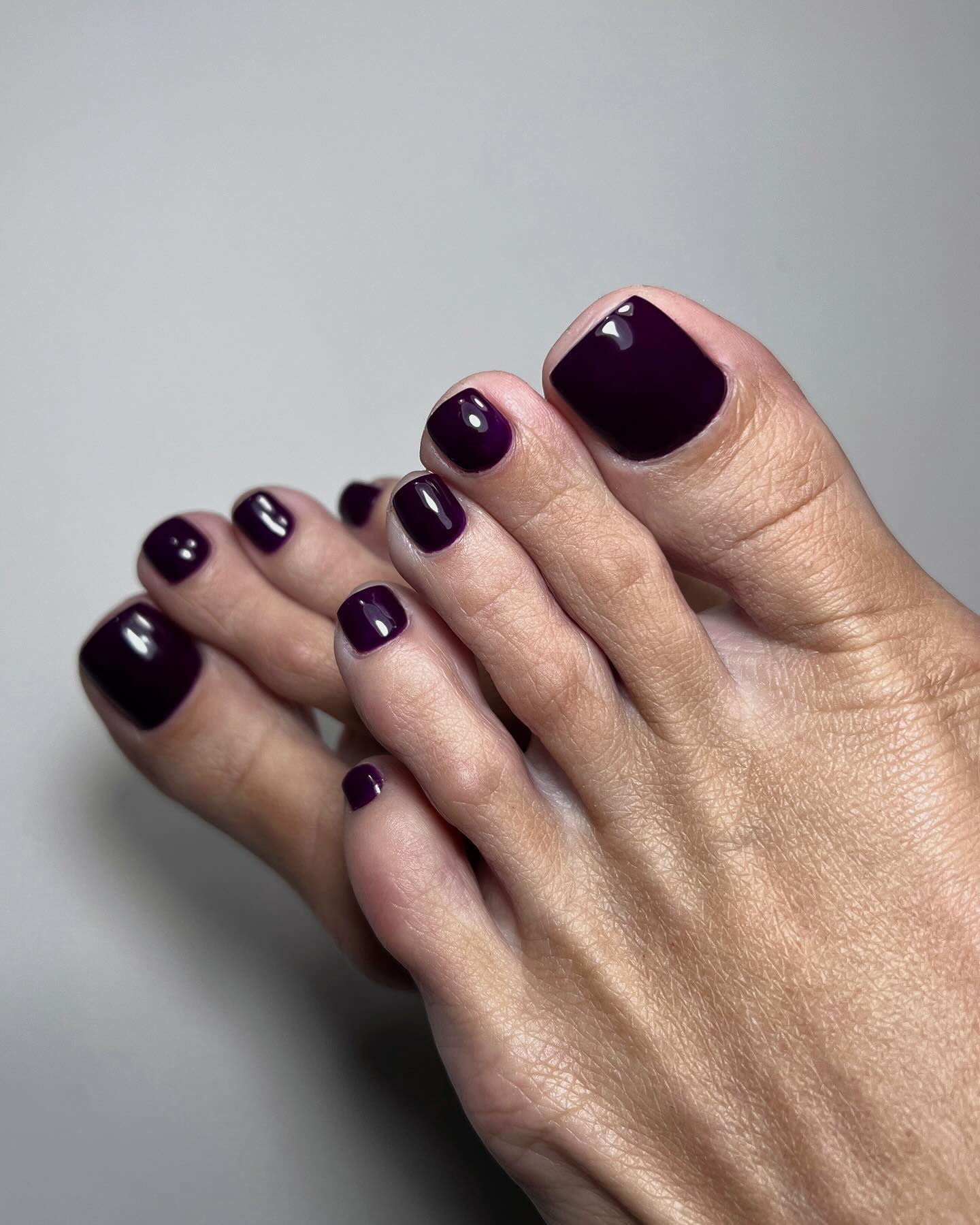 15 Latest Dark Purple Pedicure Designs To Try In 2024!