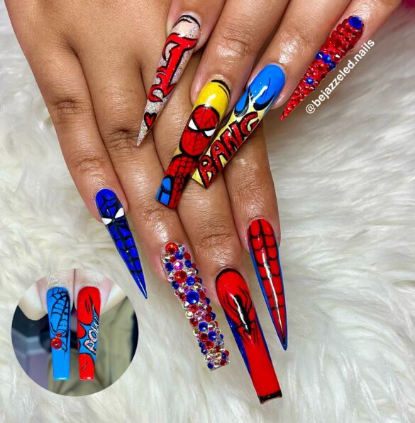 35 Amazing Spiderman Nail Designs To Try In 2024!