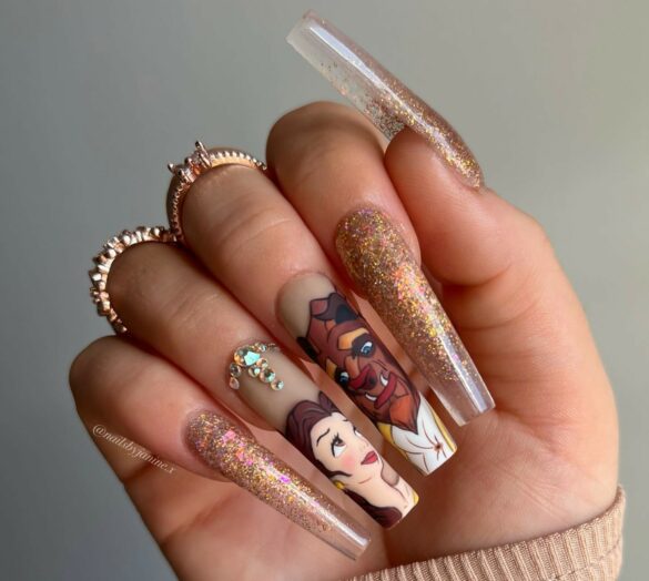 20 Latest Beauty and the Beast Nail Ideas To Try In 2024!