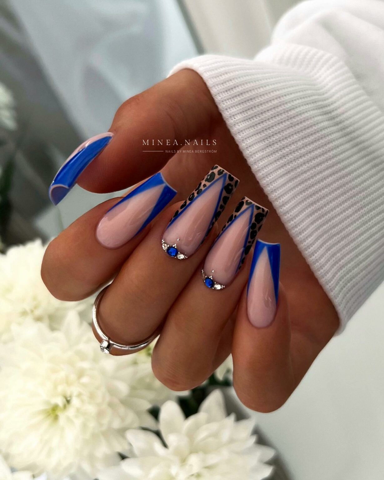 Experiment with 50 Blue Coffin Nail Designs in 2024