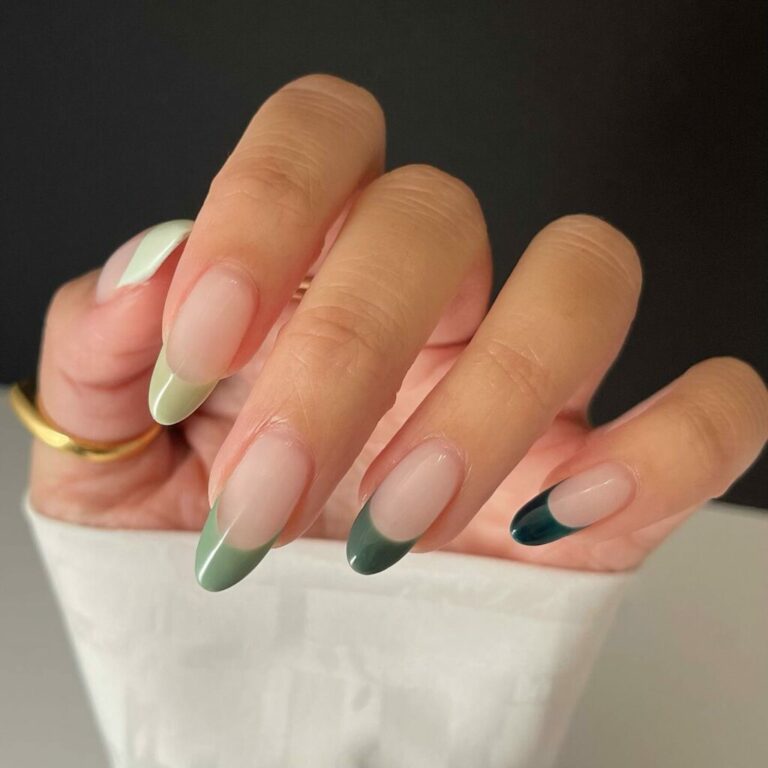Try 30 Green French Tip Nail Designs of 2024