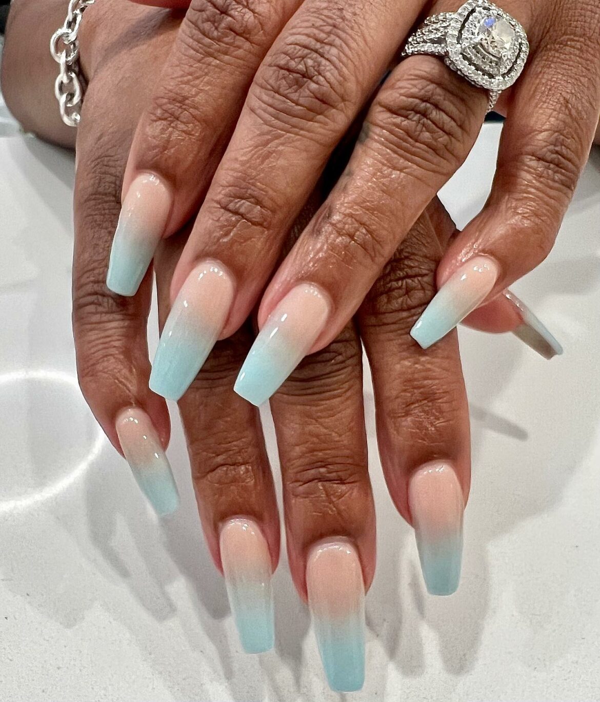 Experiment with 50 Blue Coffin Nail Designs in 2024
