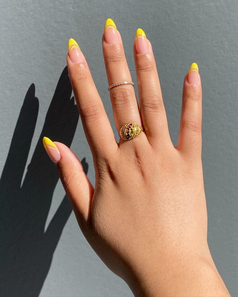 21 Latest Yellow French Tip Nail Designs To Try in 2024!