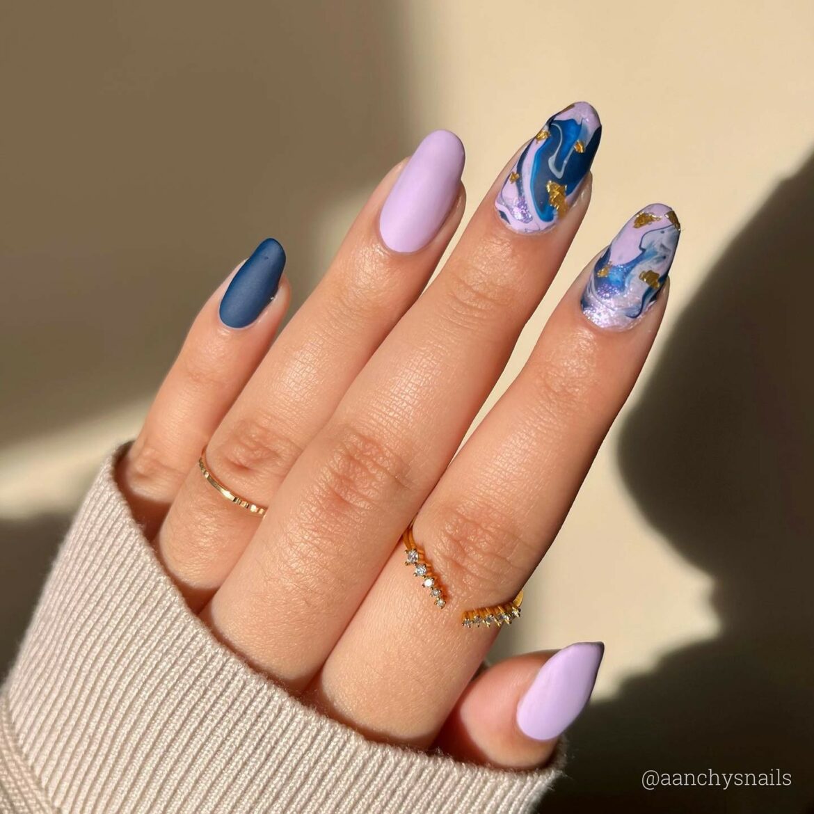 21 Latest Matte Blue Nail Ideas For 2024!