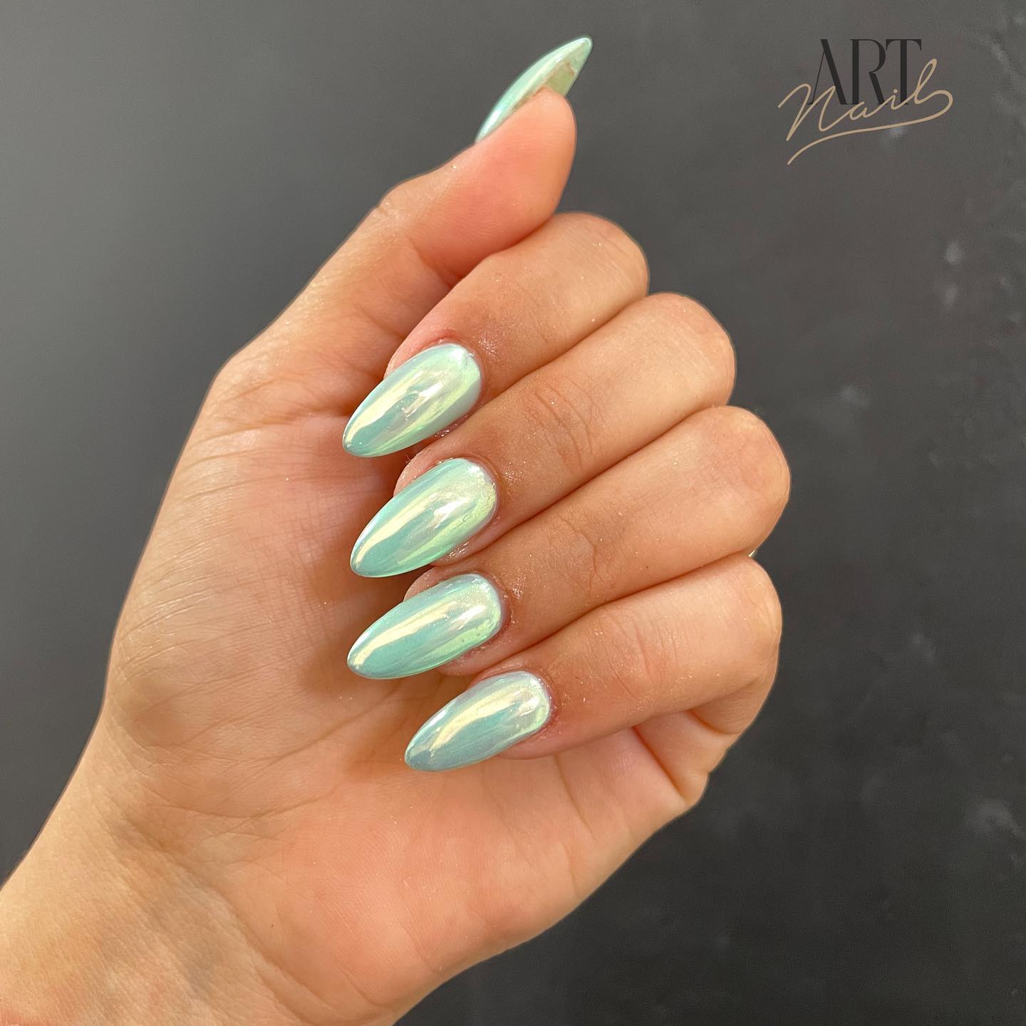 30 Latest Green Chrome Nail Ideas To Try in 2024!