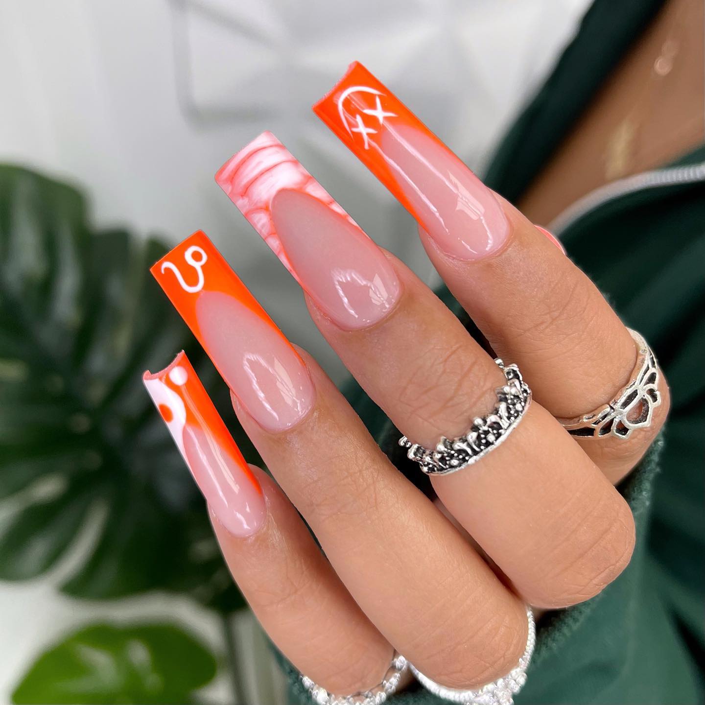 33 Latest Orange Acrylic Nail Ideas To Try in 2024!