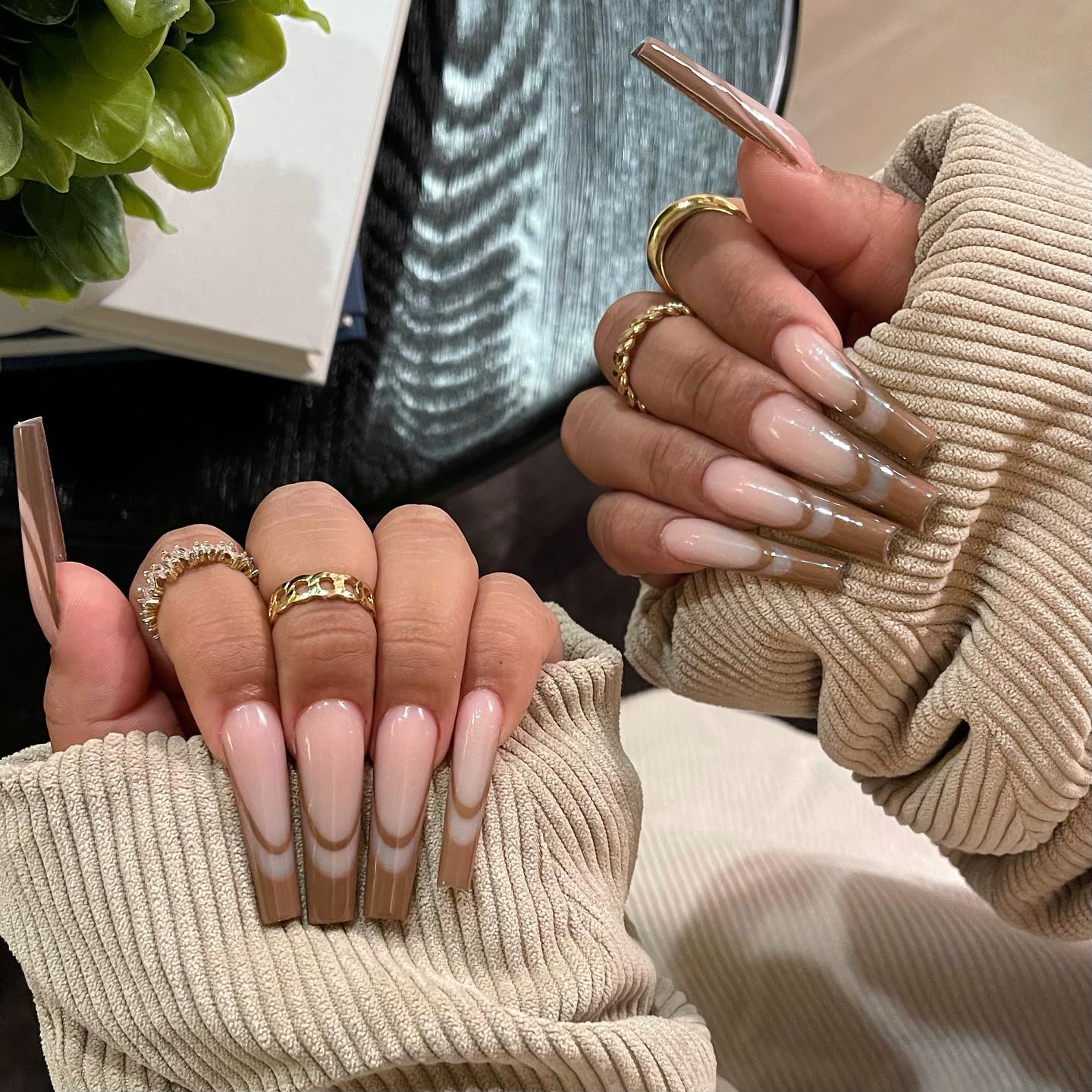 20 Latest Brown Acrylic Nails Ideas To Try In 2024!