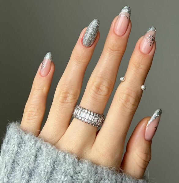 20 Latest Silver French Nail Ideas To Try In 2024!